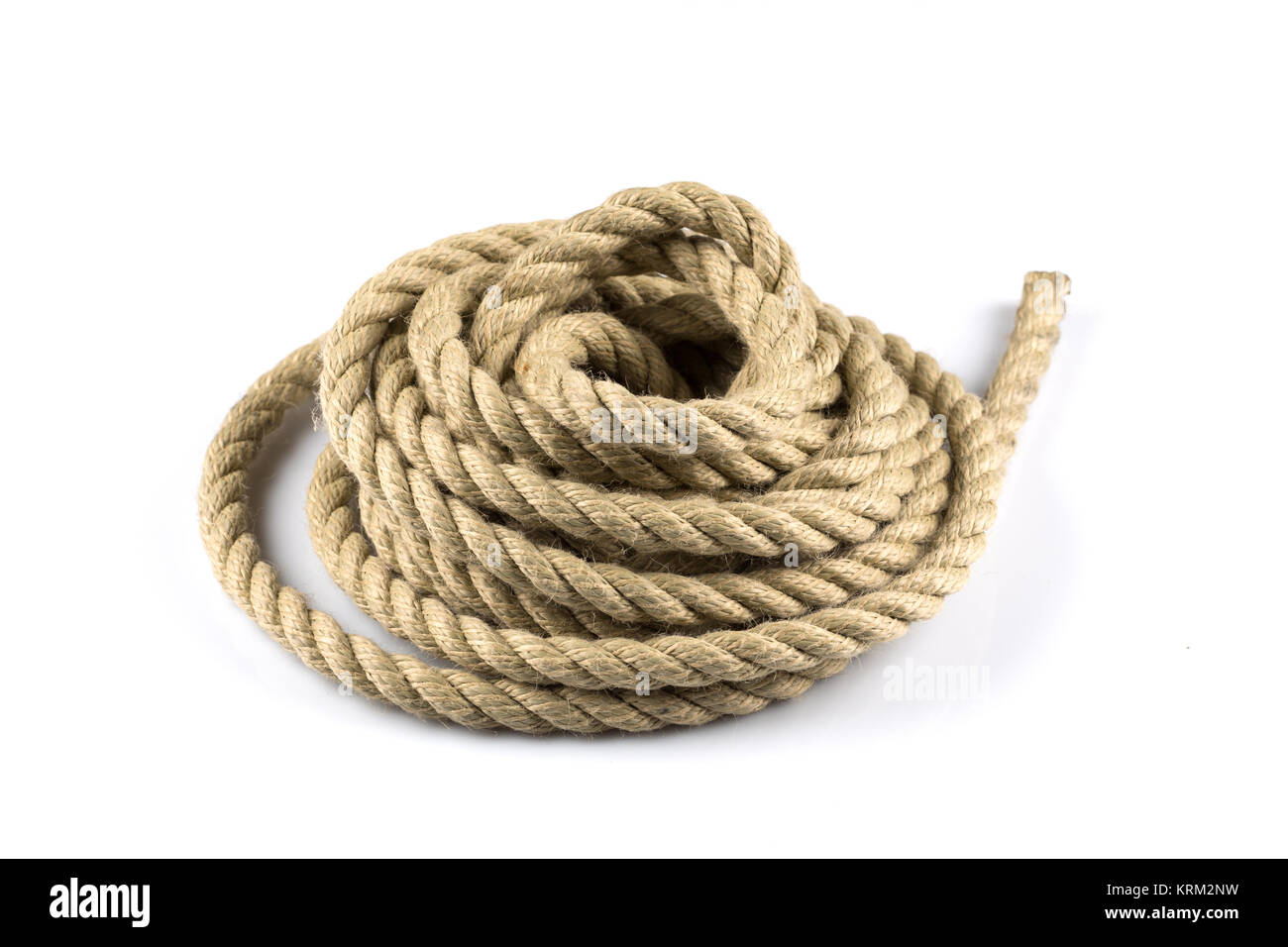 Twisted thick rope Stock Photo - Alamy