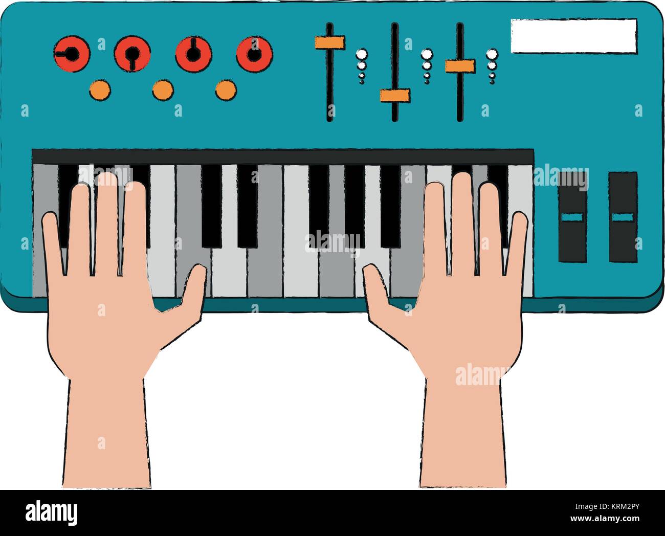 Music keyboard isolated Stock Vector Image & Art - Alamy