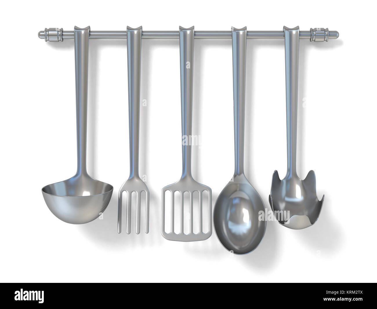 Kitchen utensils hanging Cut Out Stock Images & Pictures - Alamy