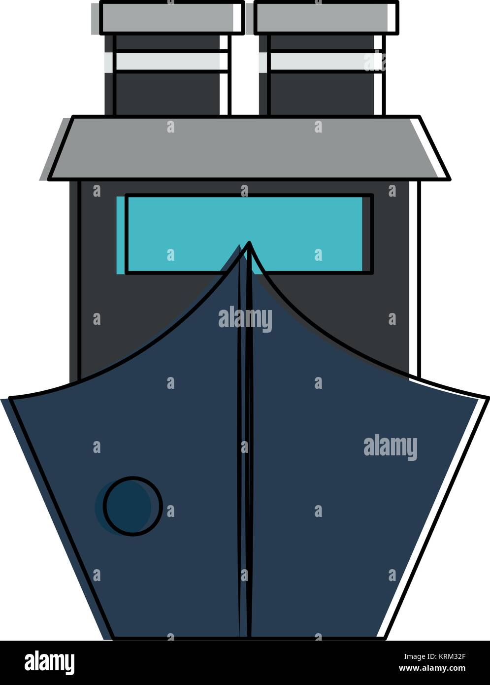 Ship frontview symbol Stock Vector Image & Art - Alamy