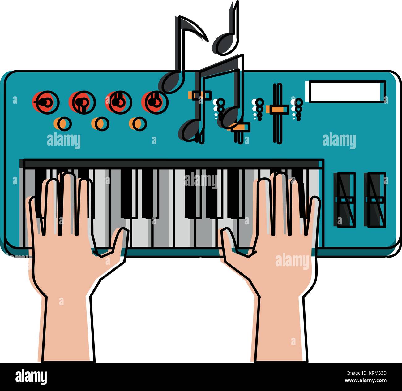 Music keyboard isolated Stock Vector Image & Art - Alamy