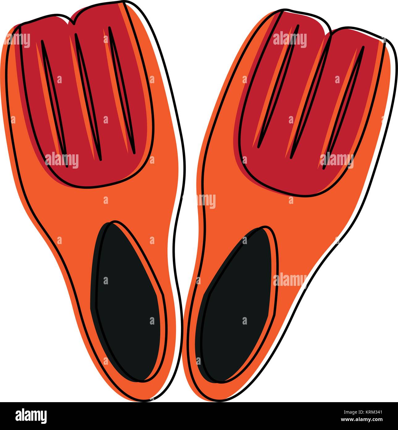 Diving fins isolated Stock Vector Image & Art - Alamy
