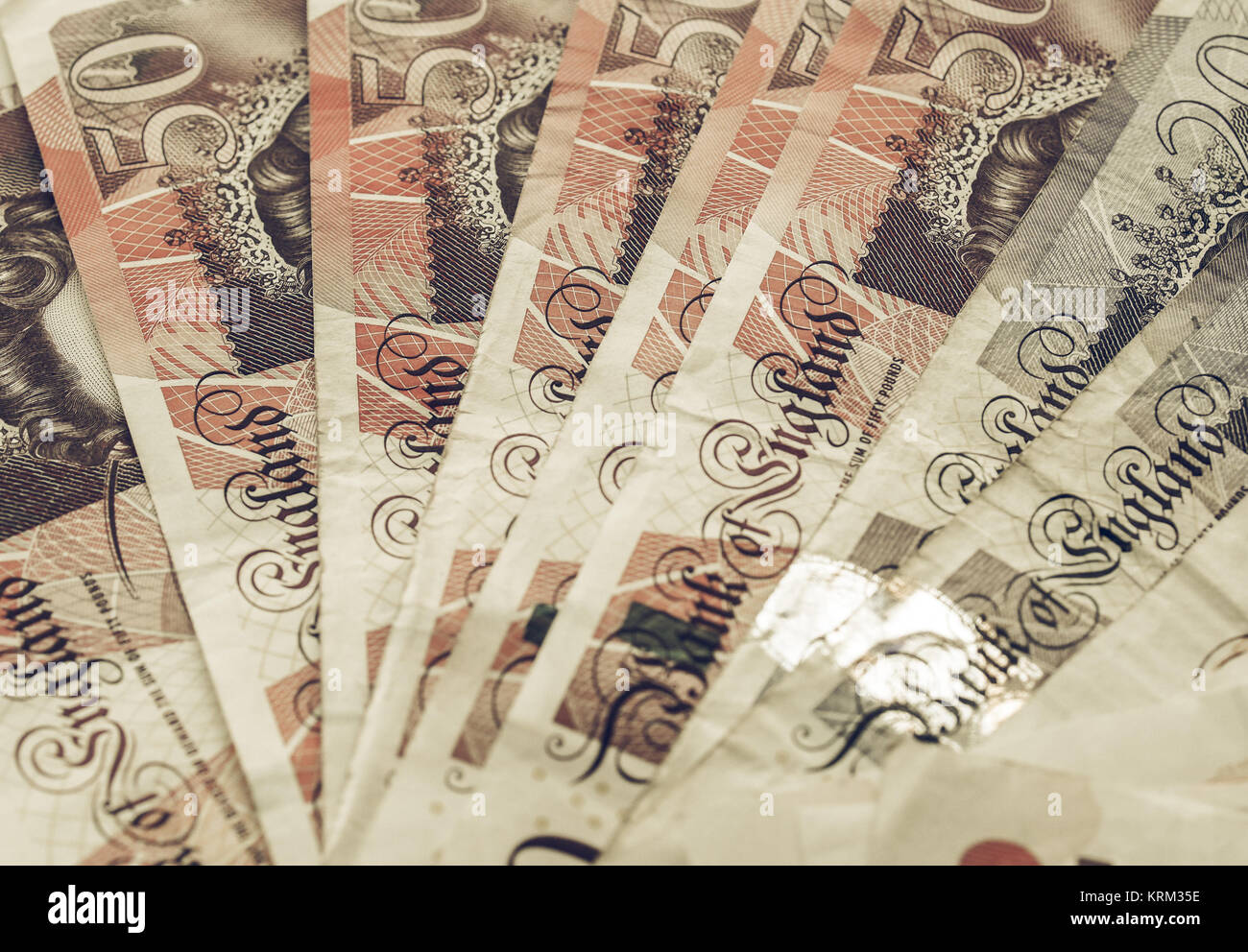 Vintage Pound notes Stock Photo - Alamy