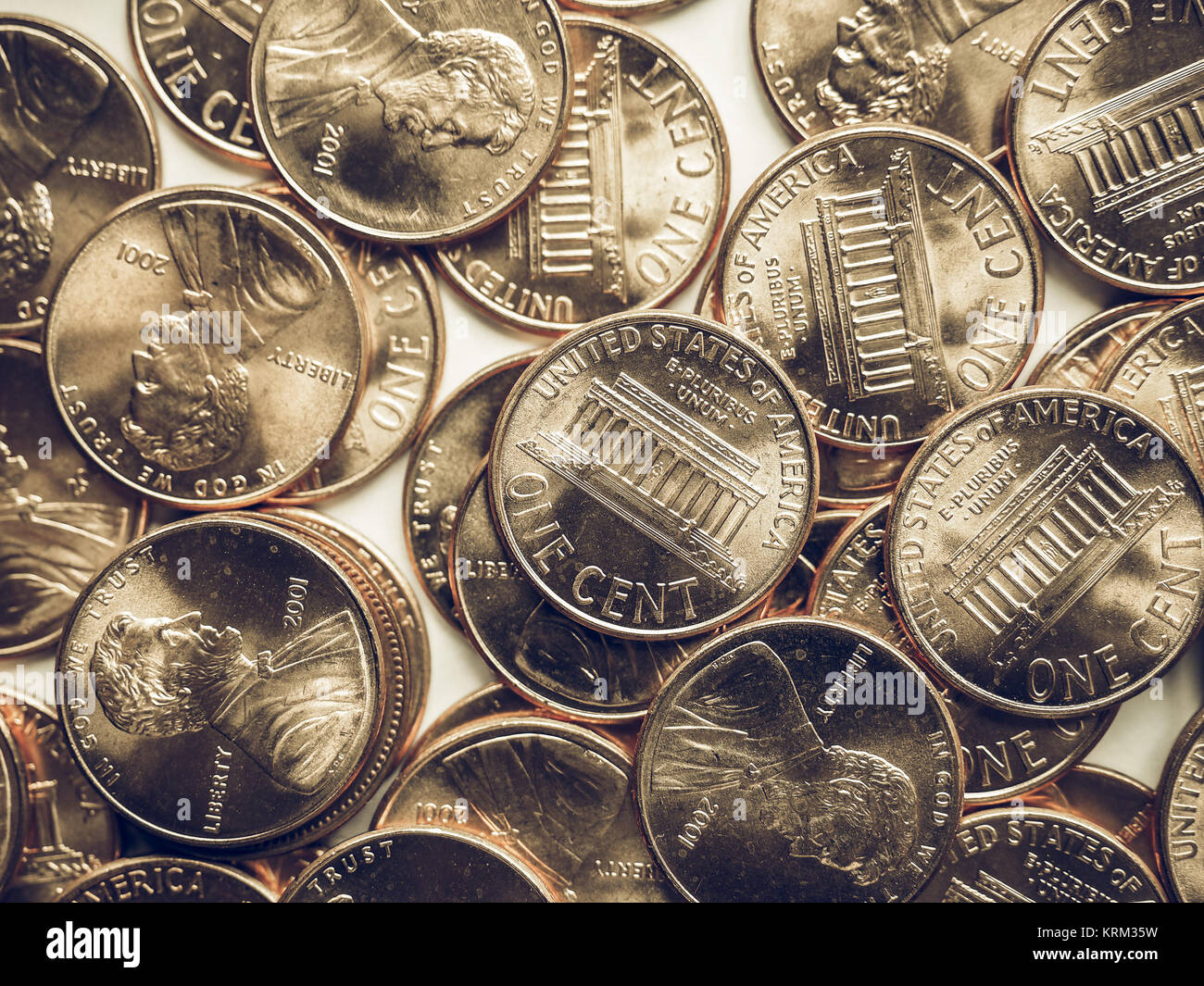 Vintage Dollar coins background Stock Photo - Alamy