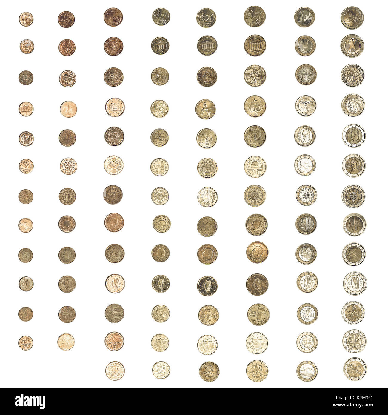 Vintage Euro coin money Stock Photo - Alamy