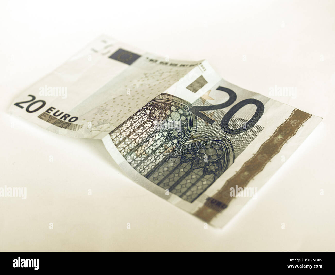 Vintage Euro note Stock Photo - Alamy