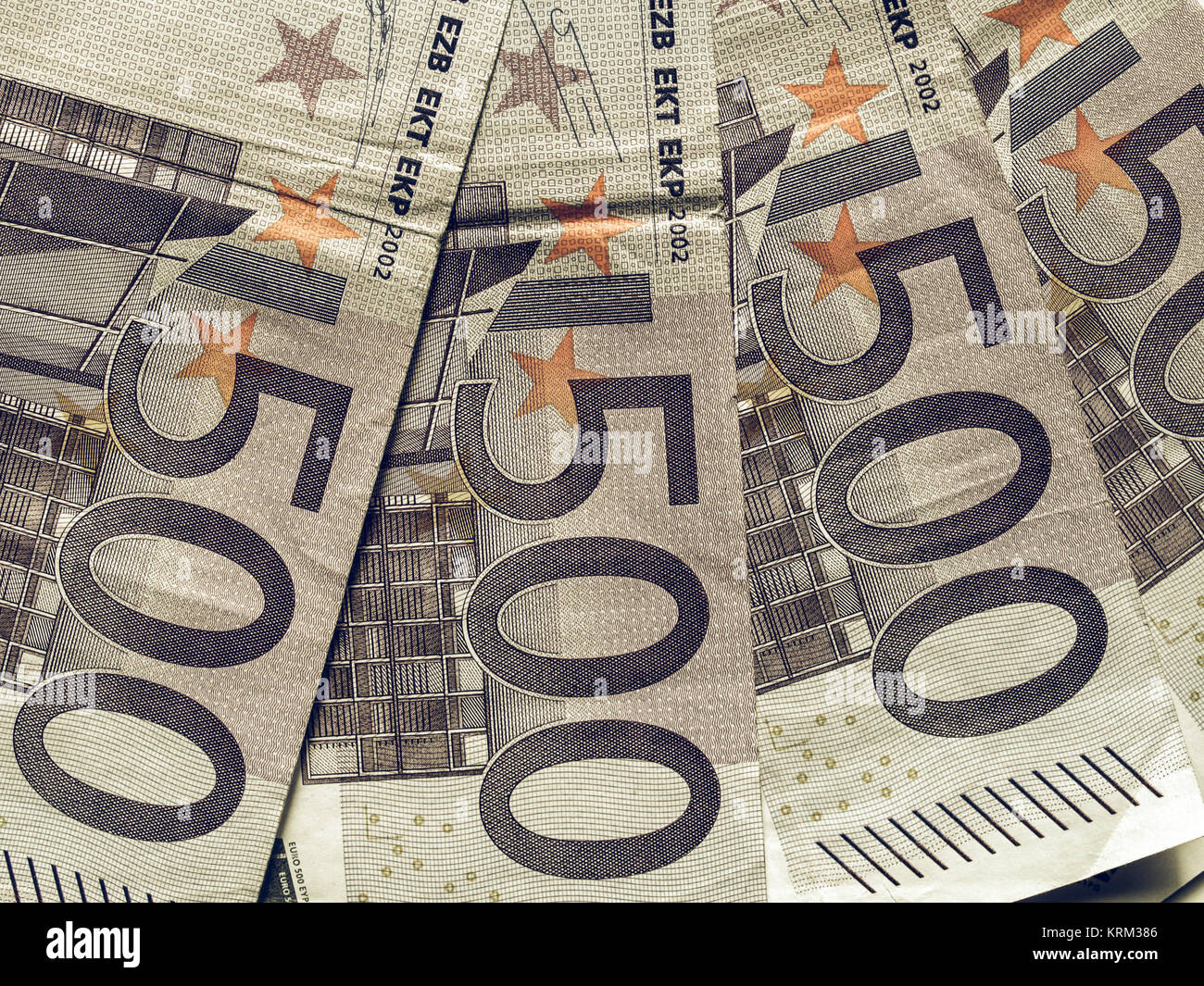 Vintage Euro note Stock Photo - Alamy