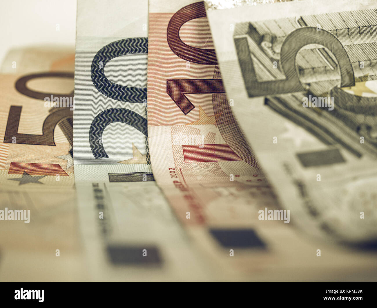 Vintage Euro note Stock Photo - Alamy