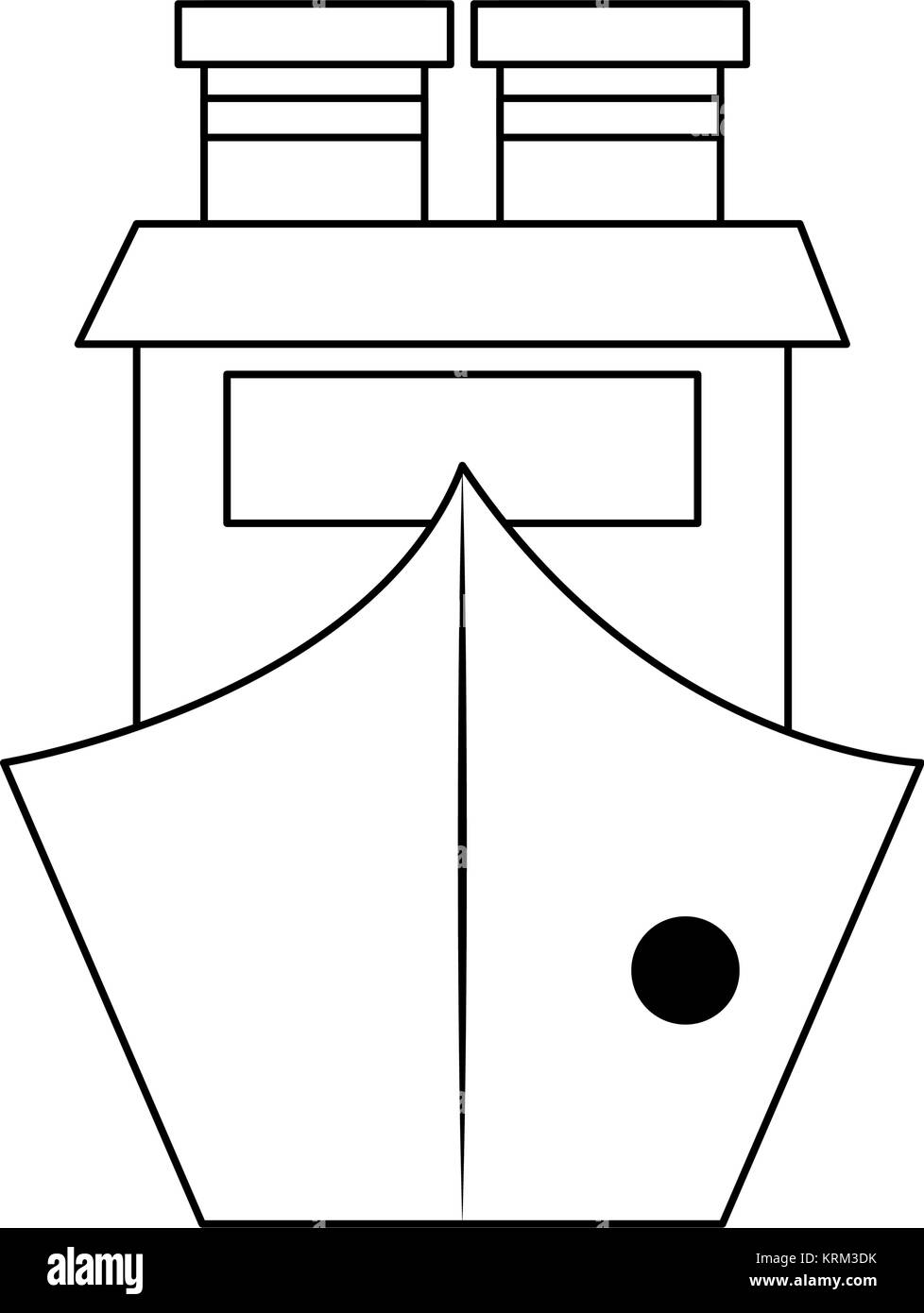 Ship frontview symbol Stock Vector Image & Art - Alamy