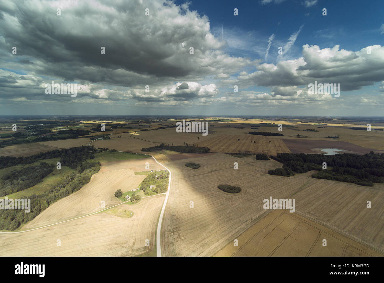 Land and clouds, Zemgale, Latvia Stock Photo - Alamy