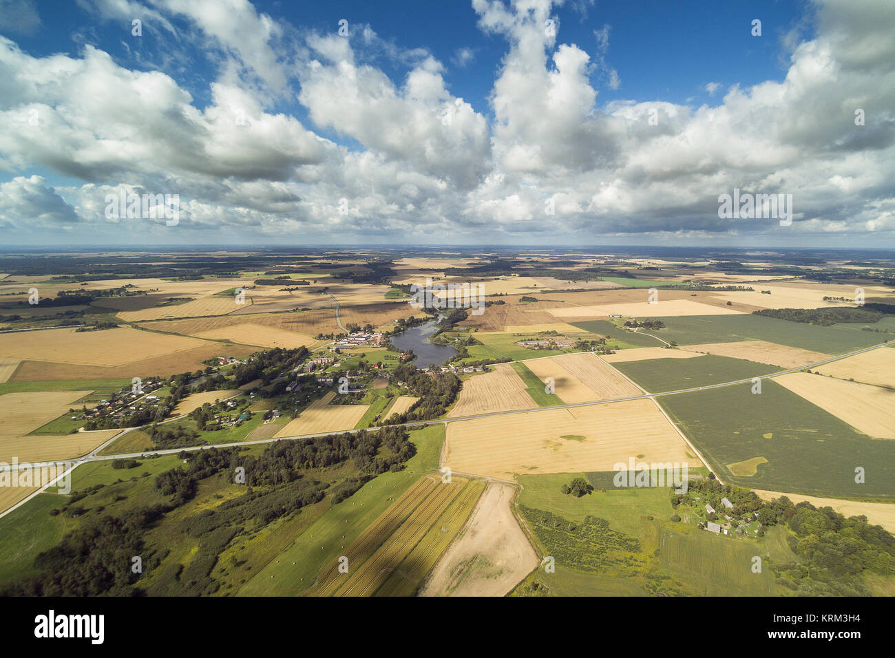 Land and clouds, Zemgale, Latvia Stock Photo - Alamy