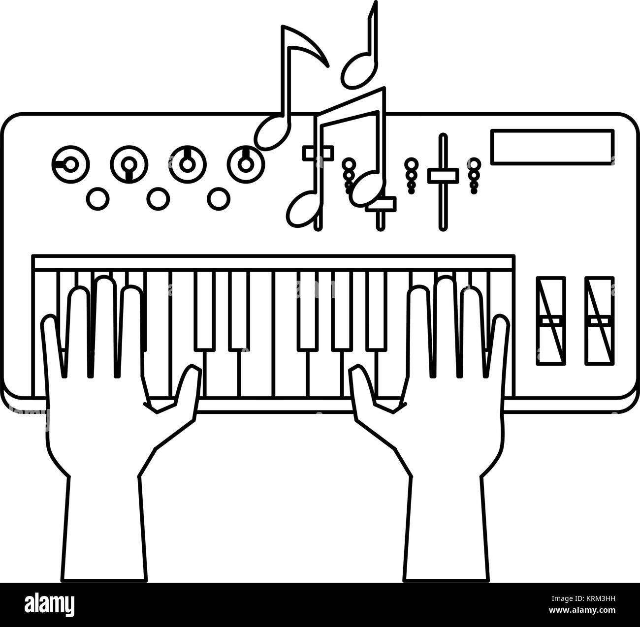 Music keyboard isolated Stock Vector Image & Art - Alamy