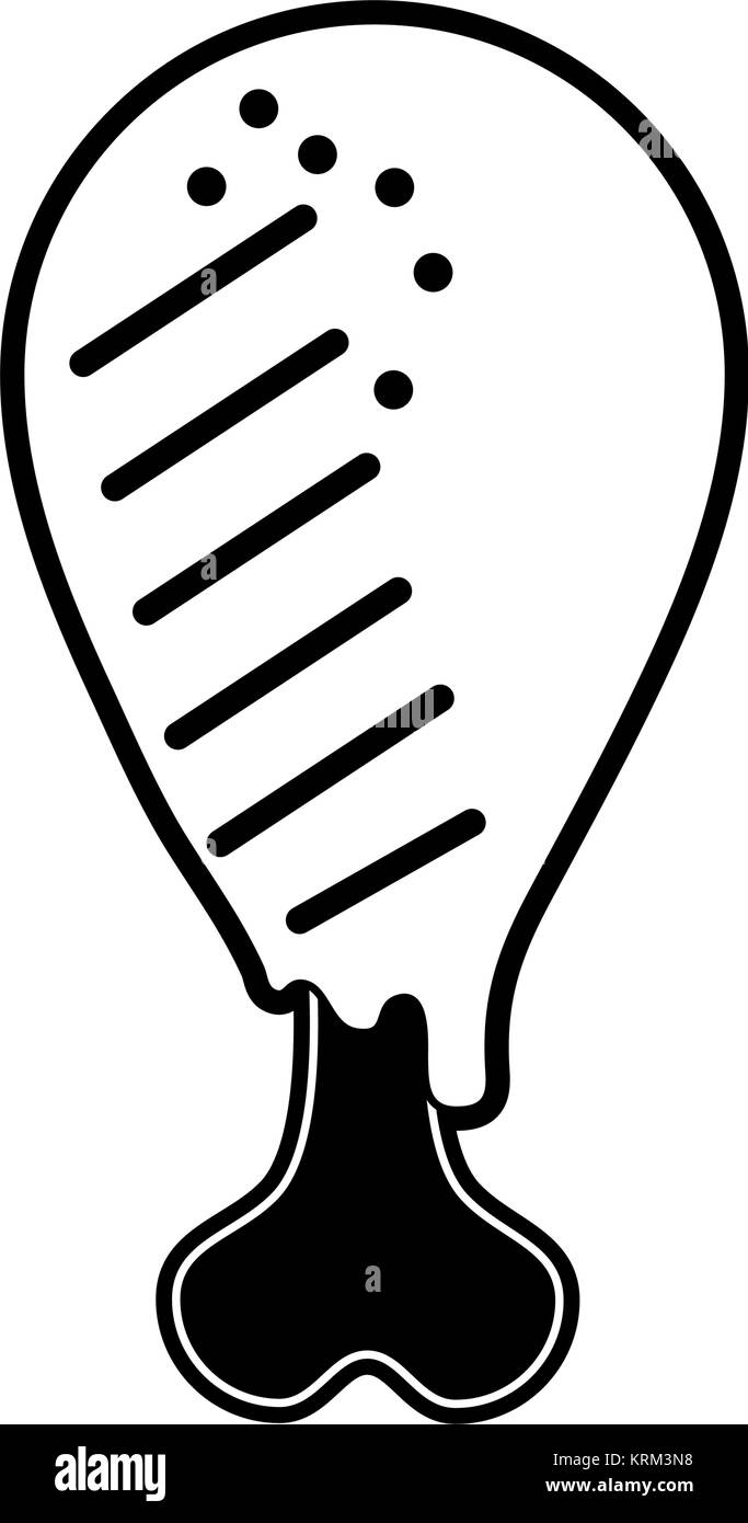 Chicken thigh symbol Stock Vector Image & Art - Alamy