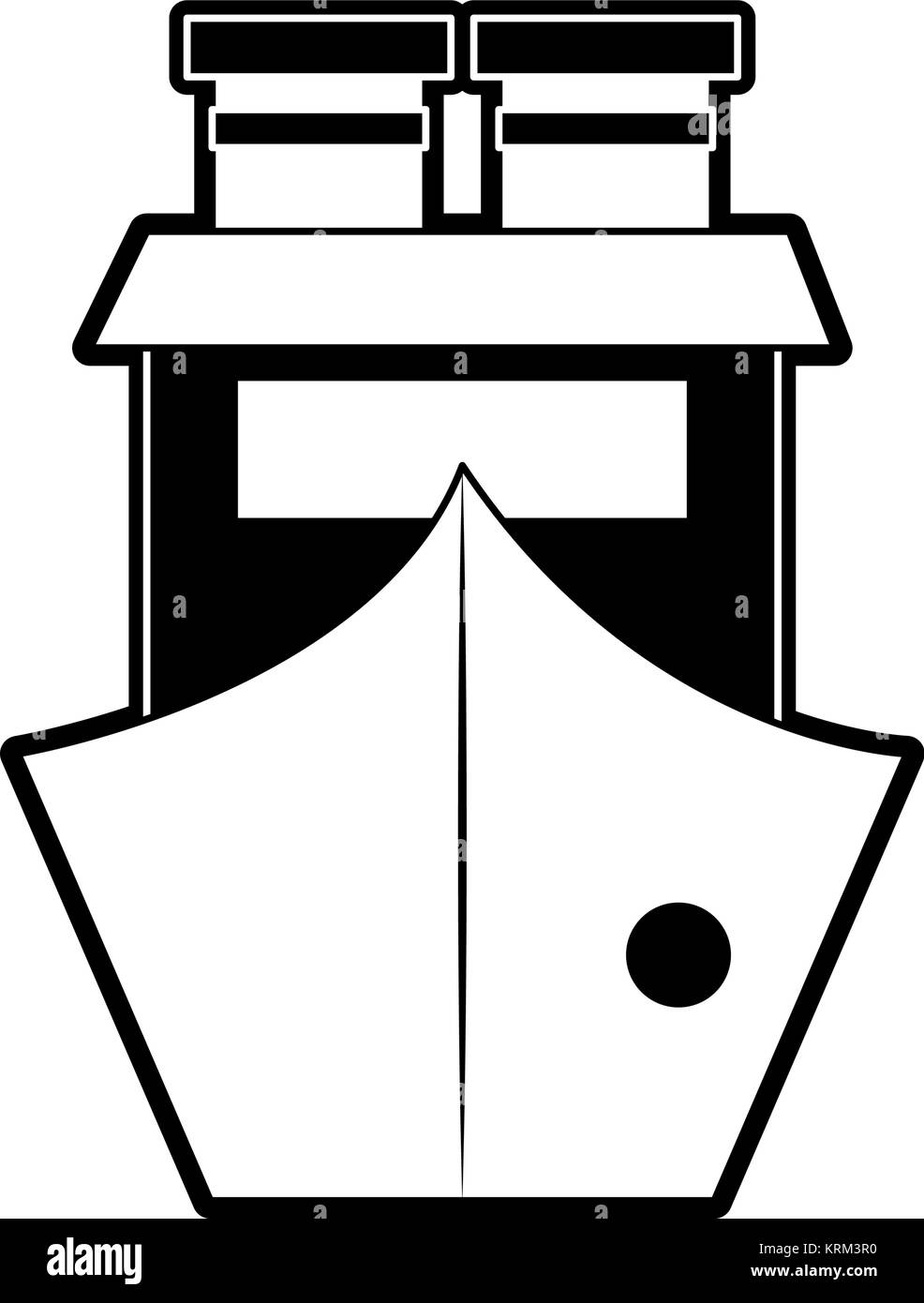 Ship frontview symbol Stock Vector Image & Art - Alamy