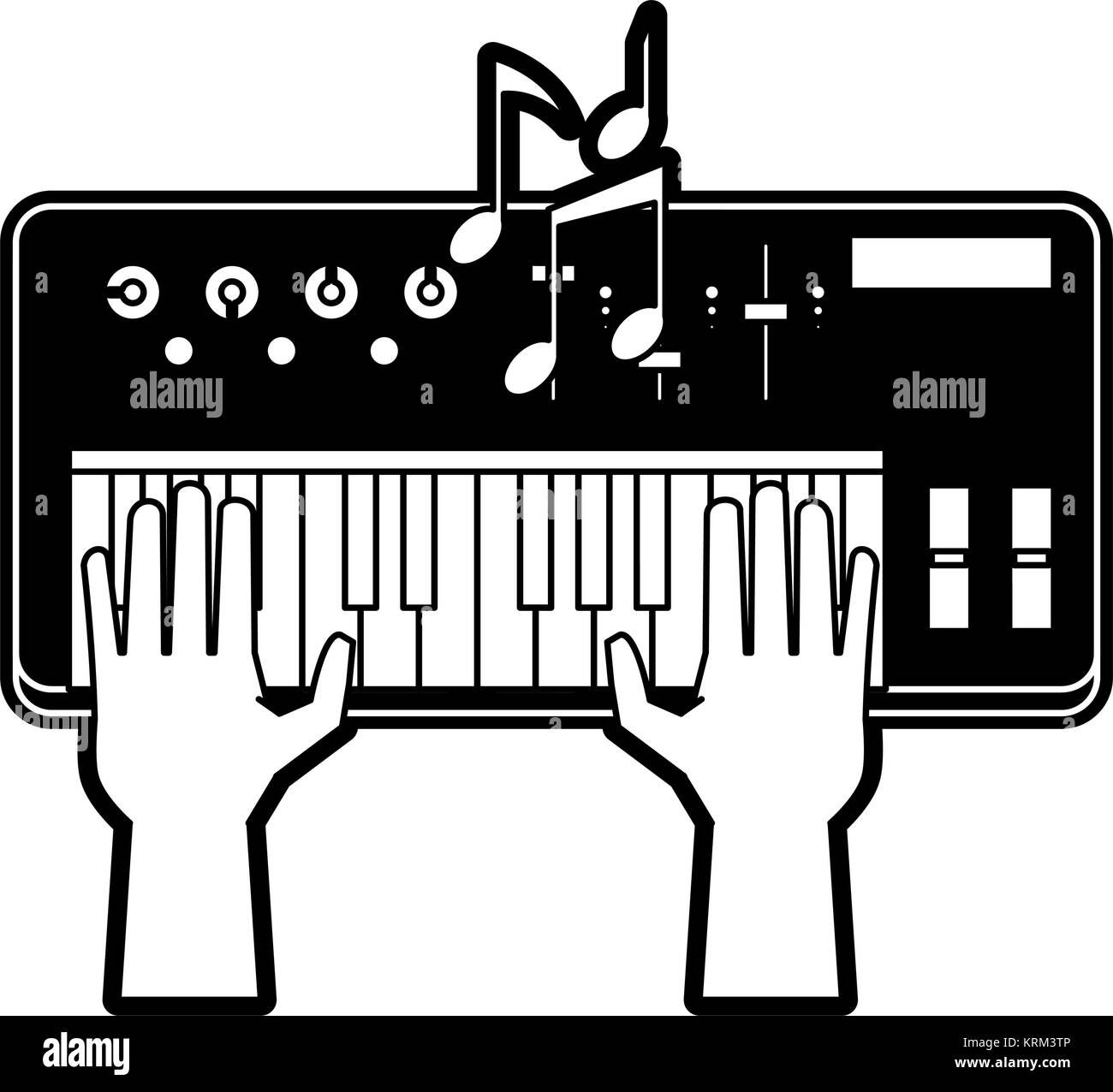 Music keyboard isolated Stock Vector Image & Art - Alamy