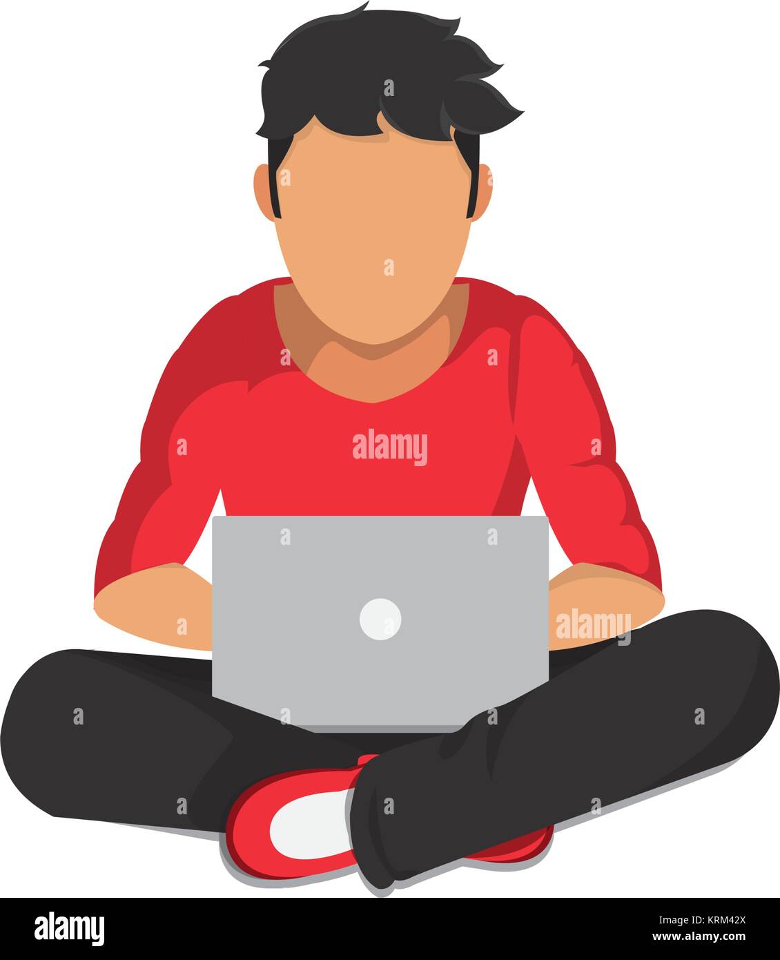 Boy with laptop design Stock Vector Image & Art - Alamy