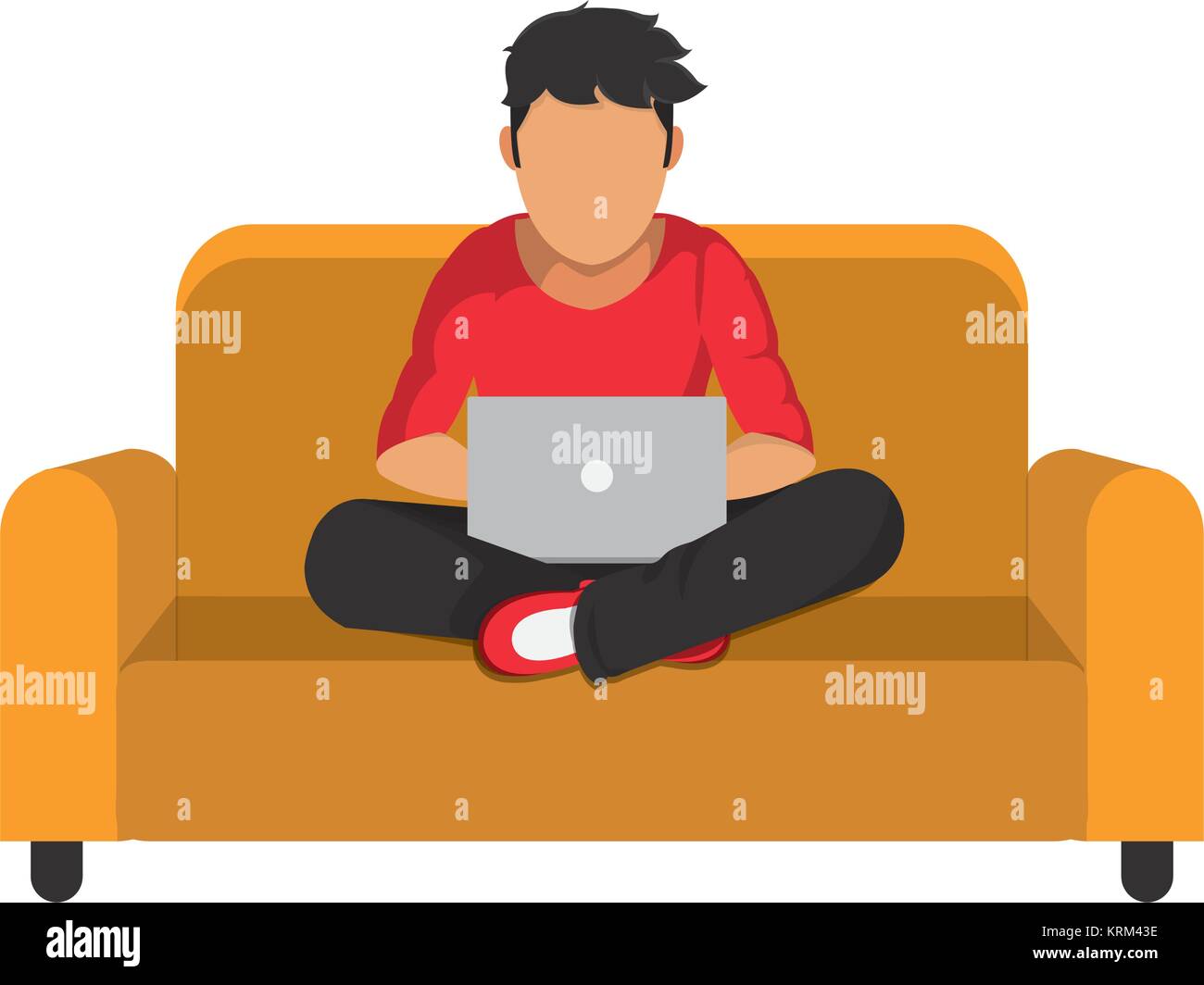 Boy with laptop design Stock Vector Image & Art - Alamy