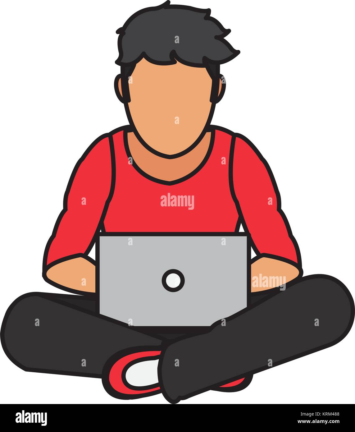 Boy with laptop design Stock Vector Image & Art - Alamy