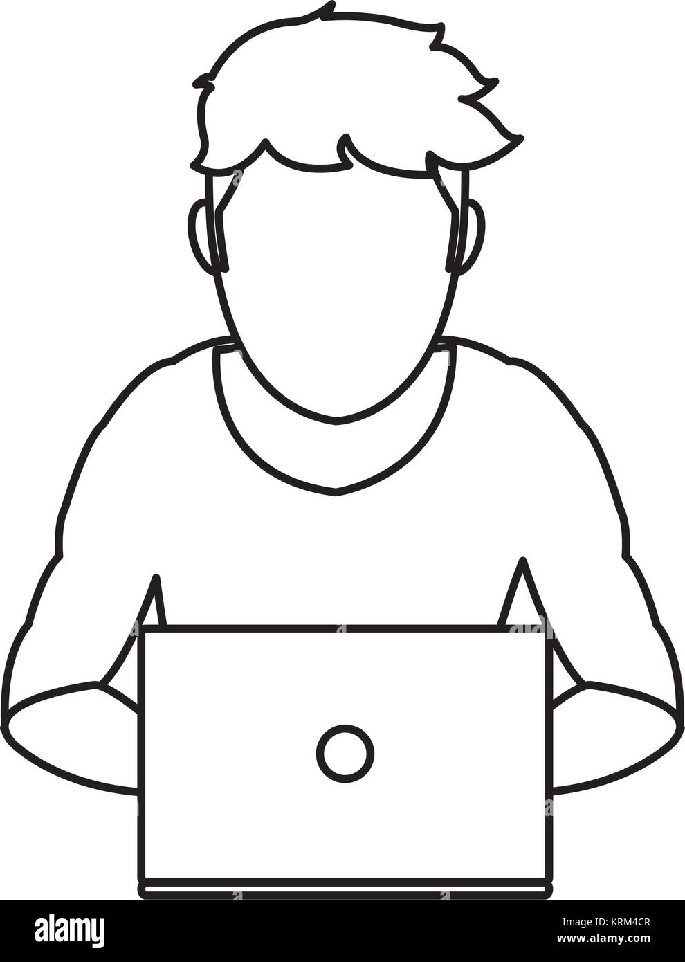 Boy with laptop design Stock Vector Image & Art - Alamy