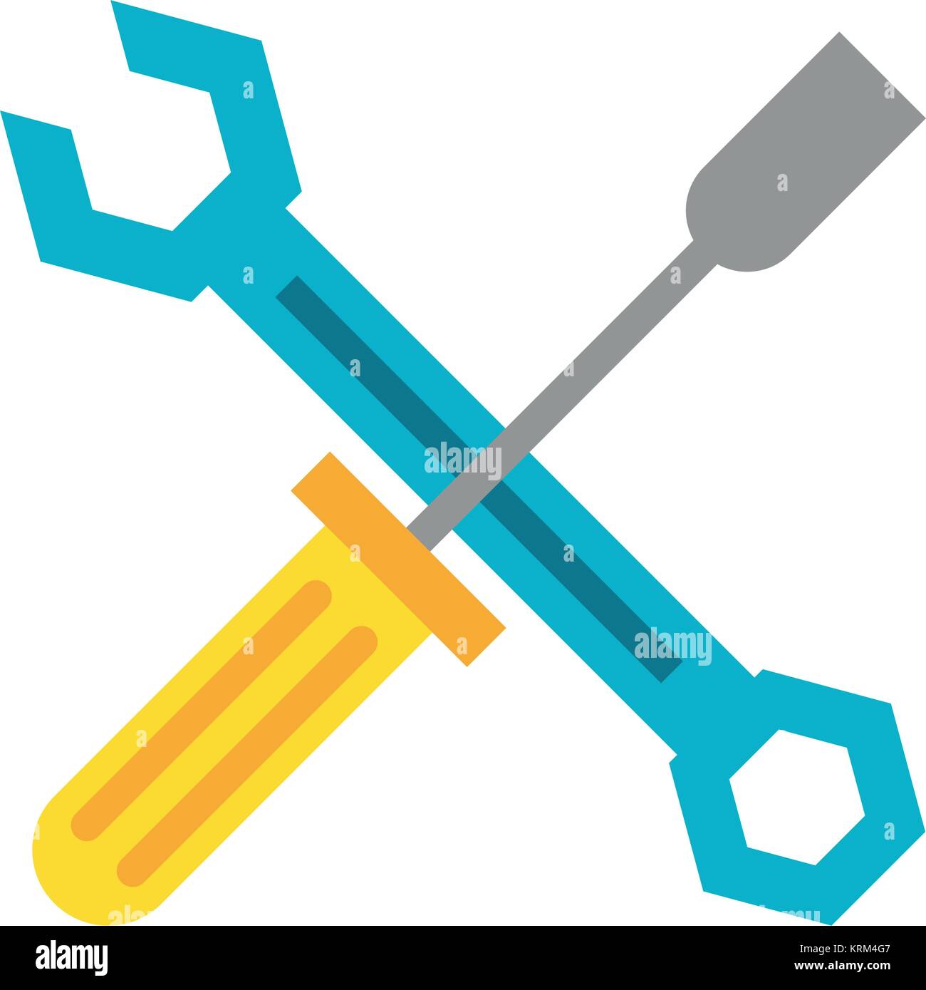 Wrench and screwdriver crossed symbol Stock Vector Image & Art - Alamy