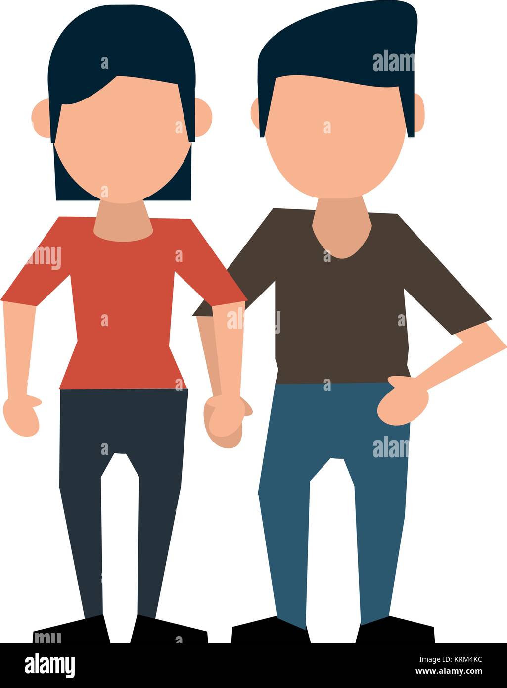 Couple faceless avatar cartoon Stock Vector Image & Art - Alamy