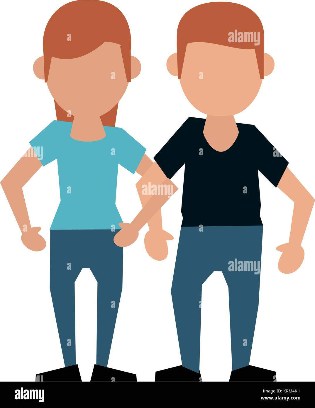 Couple faceless avatar cartoon Stock Vector Image & Art - Alamy