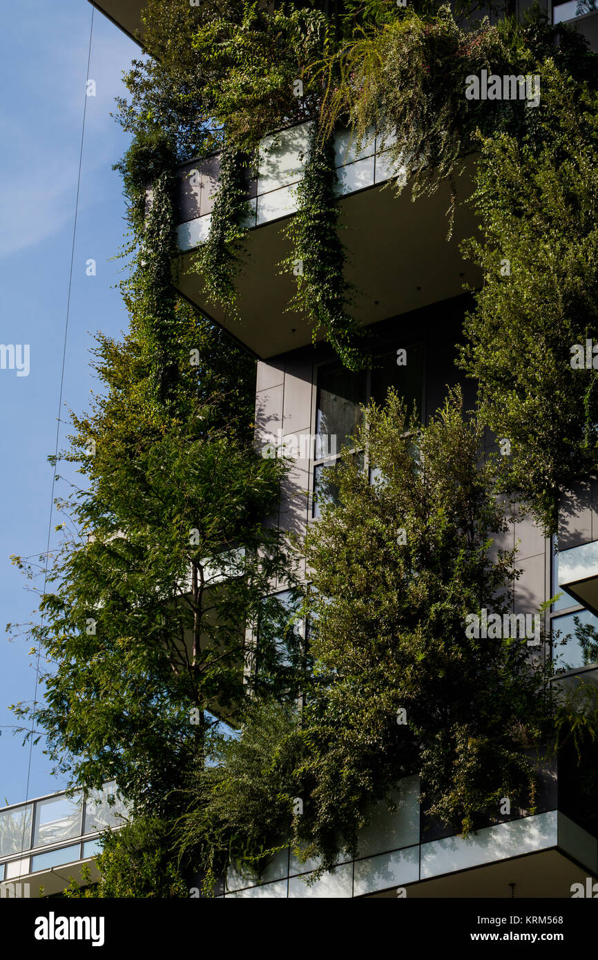 ITALY, MILAN - 22 SEPTEMBER, 2017: Bosco Verticale, the vertical forest ...