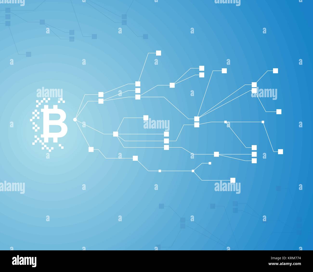 Bitcoin background on blue background Stock Vector Image & Art - Alamy