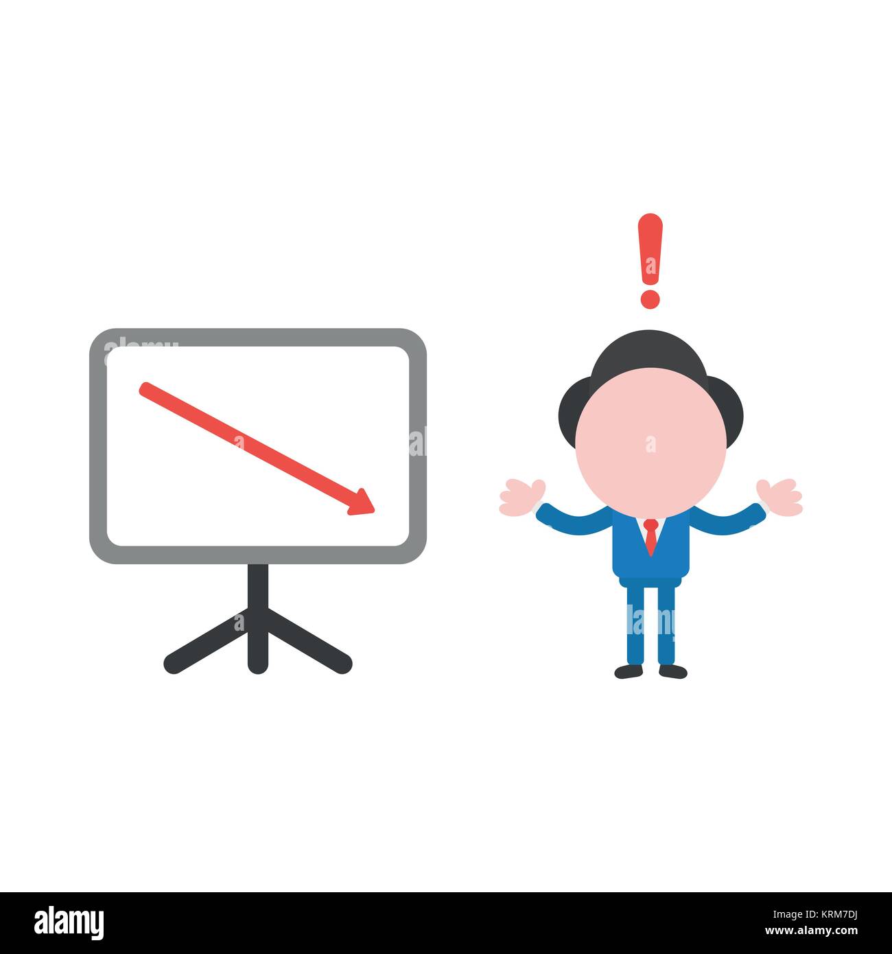 Vector cartoon illustration concept of faceless businessman mascot ...