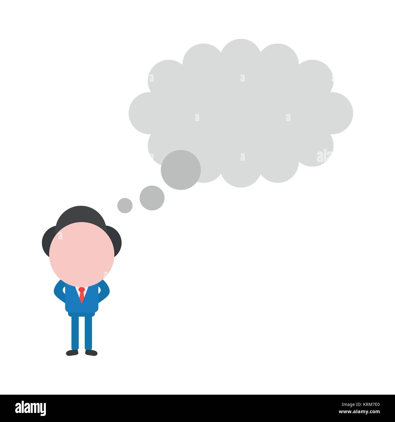 Vector cartoon illustration concept of faceless businessman mascot ...