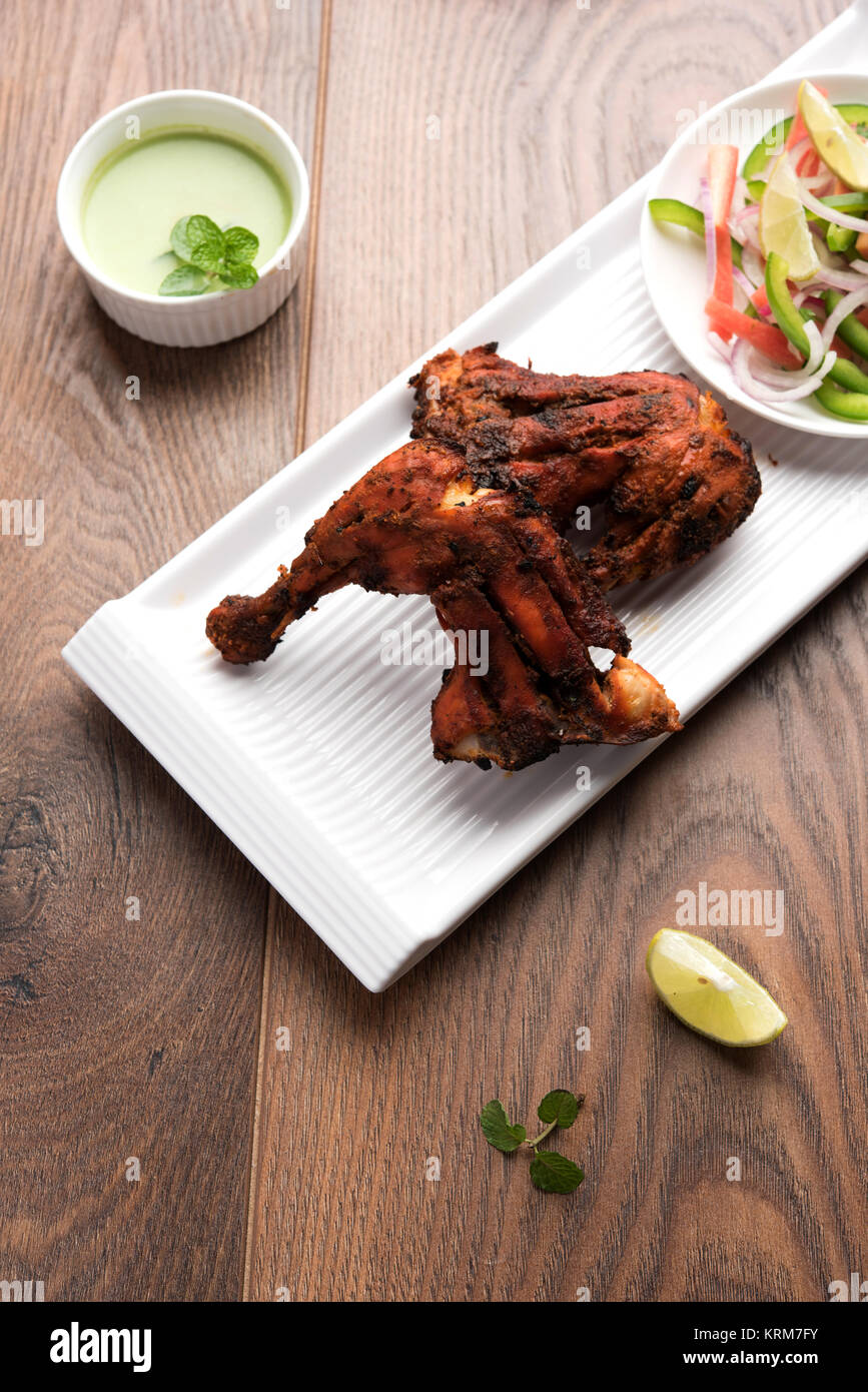 Tandoori Chicken Platter Stock Photo - Alamy