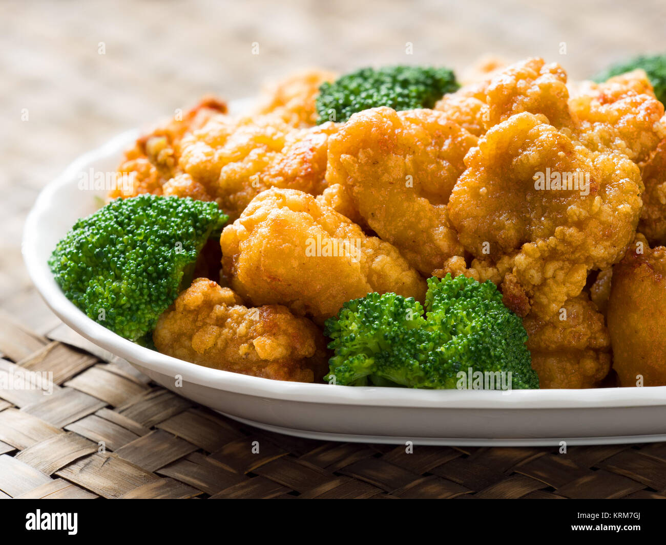 american chinese takeout general tso chicken Stock Photo - Alamy