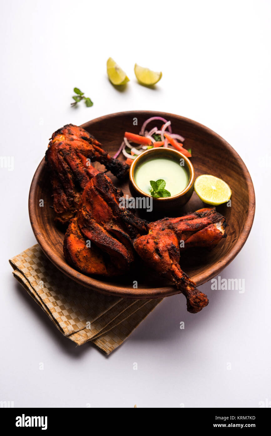 Tandoori Chicken Platter Stock Photo - Alamy
