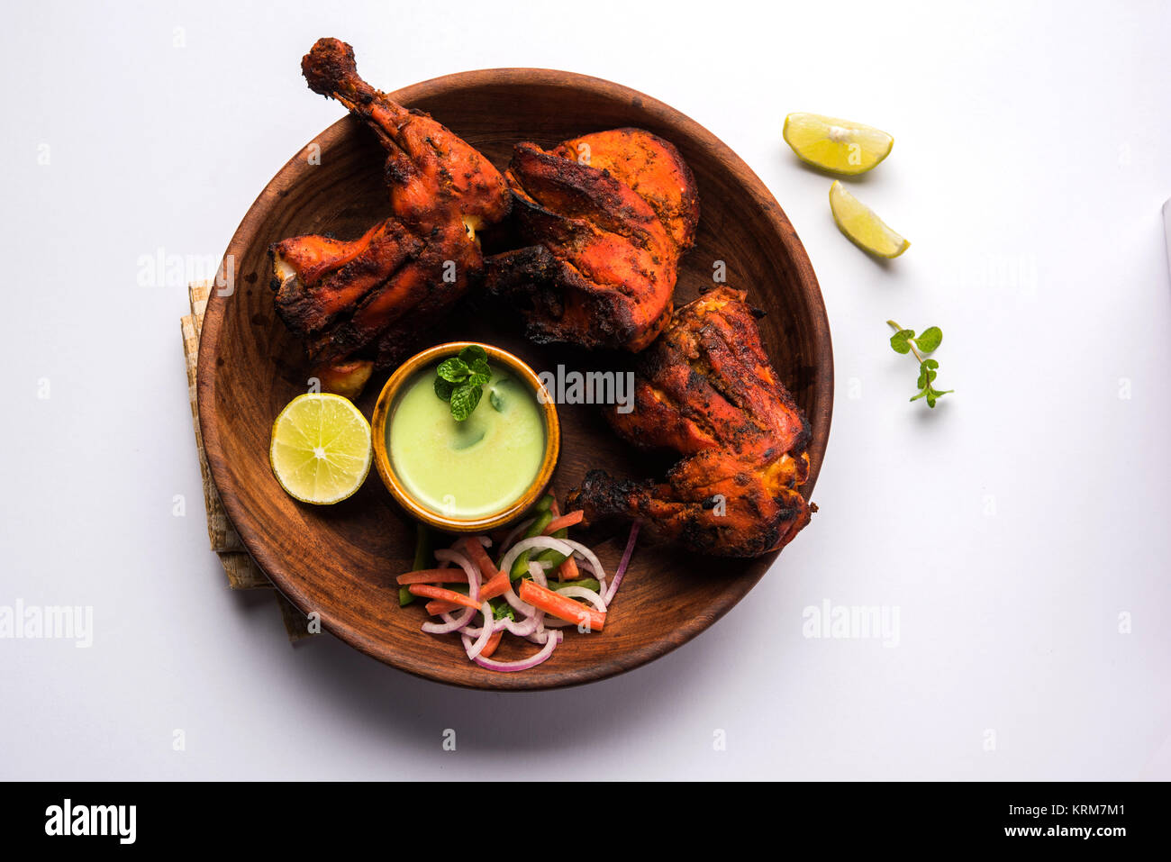 Tandoori Chicken Platter Stock Photo - Alamy