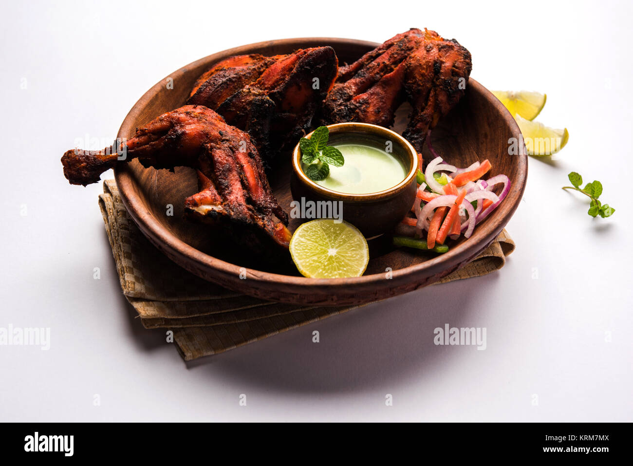 Tandoori Chicken Platter Stock Photo - Alamy