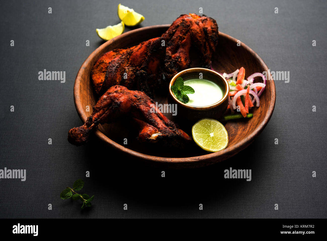 Tandoori Chicken Platter Stock Photo - Alamy