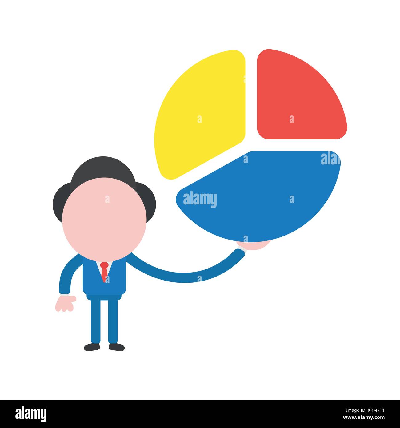 Pie chart cartoon character vector hi-res stock photography and images ...