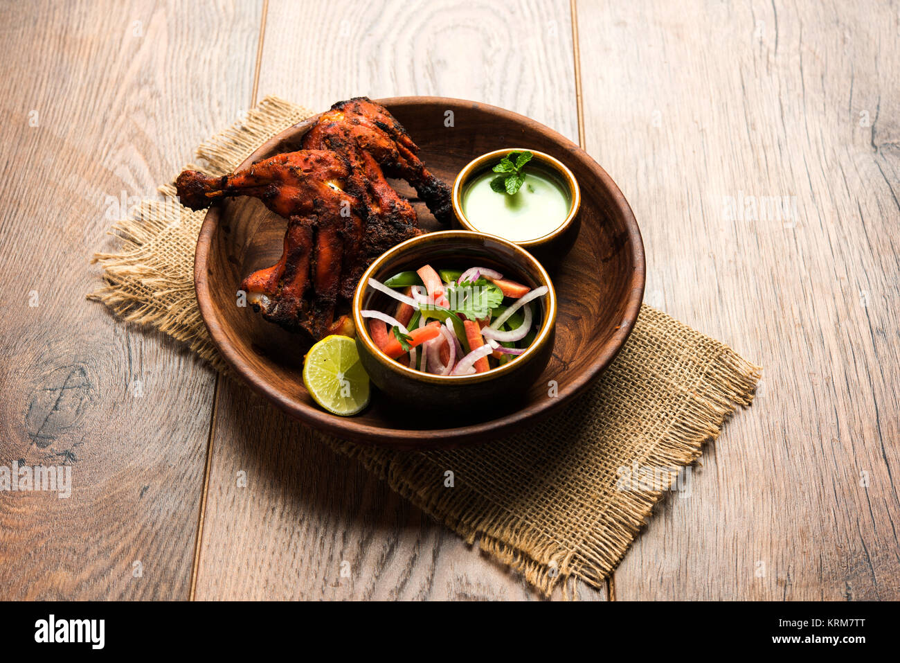 Tandoori Chicken Platter Stock Photo - Alamy