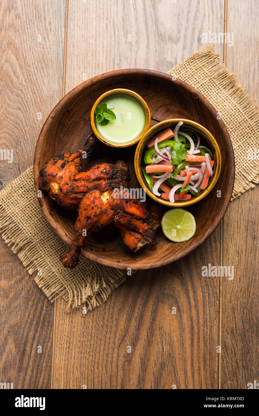Tandoori Chicken Platter Stock Photo - Alamy