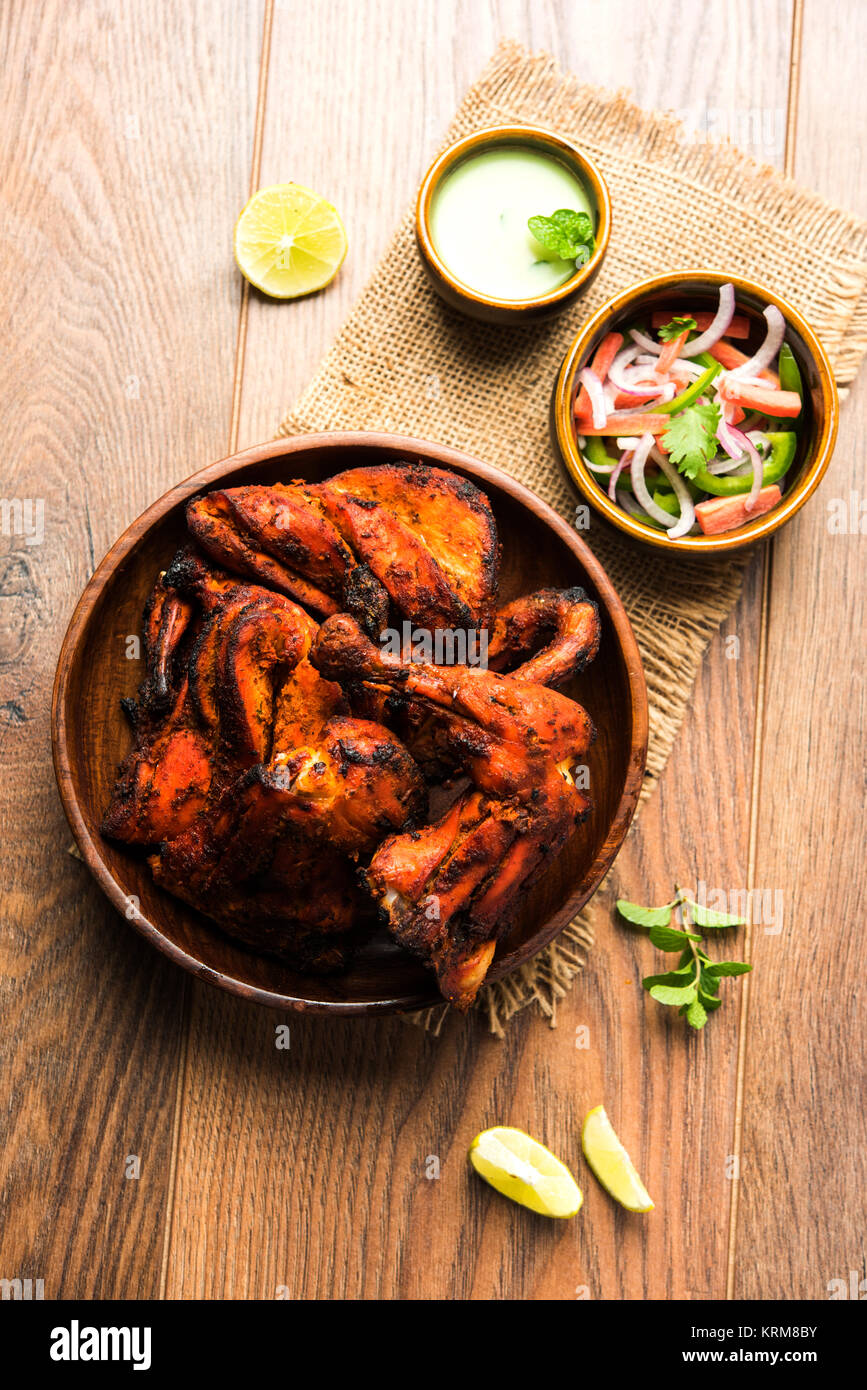 Tandoori Chicken Platter Stock Photo - Alamy