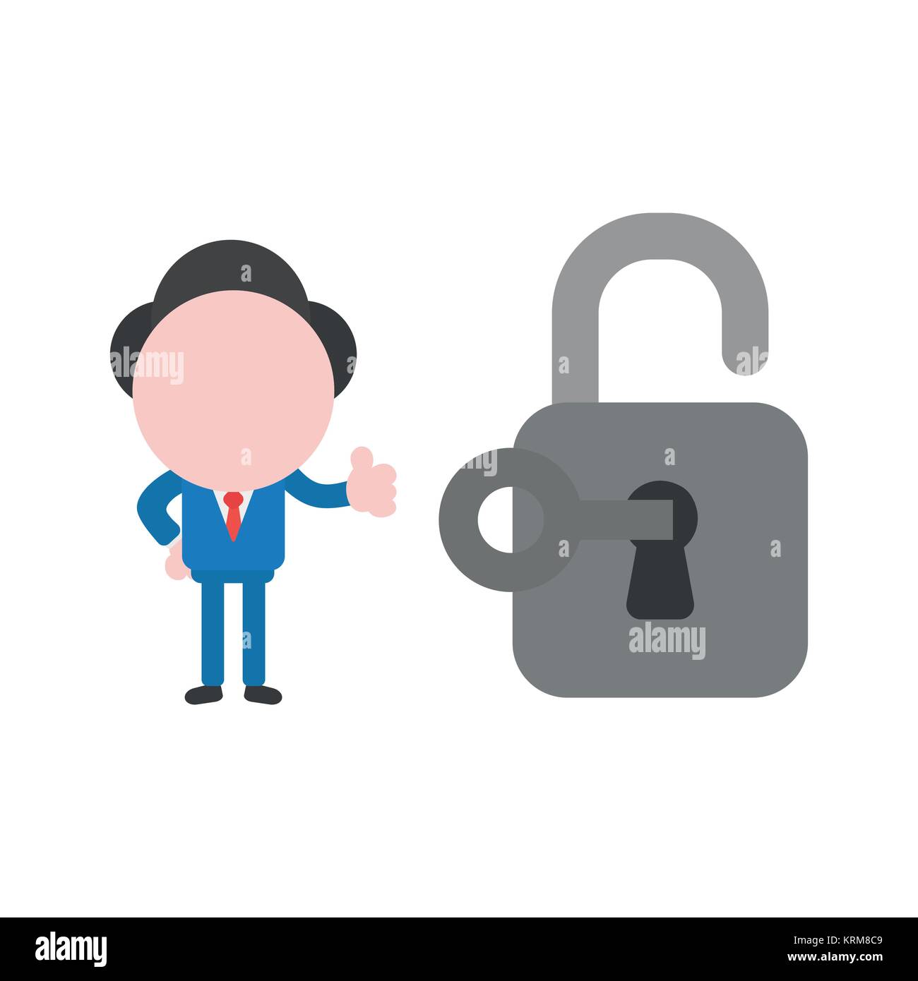 Vector cartoon illustration concept of faceless businessman mascot ...