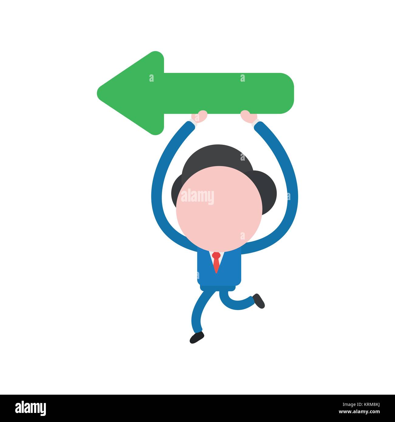 Cartoon man pointing way faceless Stock Vector Images - Alamy