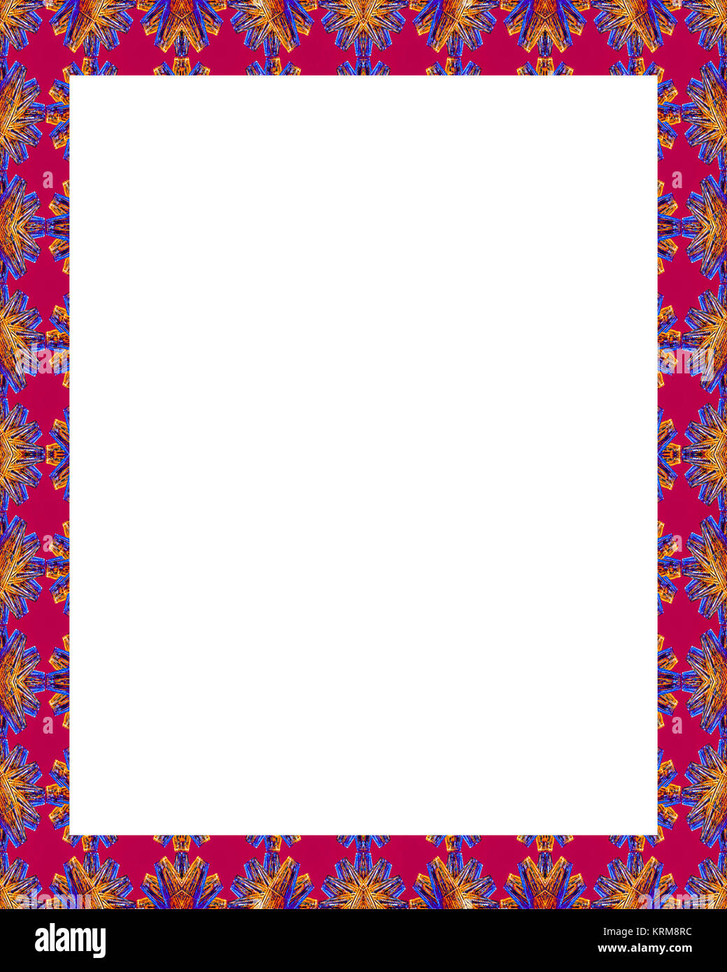 White Frame with Decorated Borders Stock Photo - Alamy