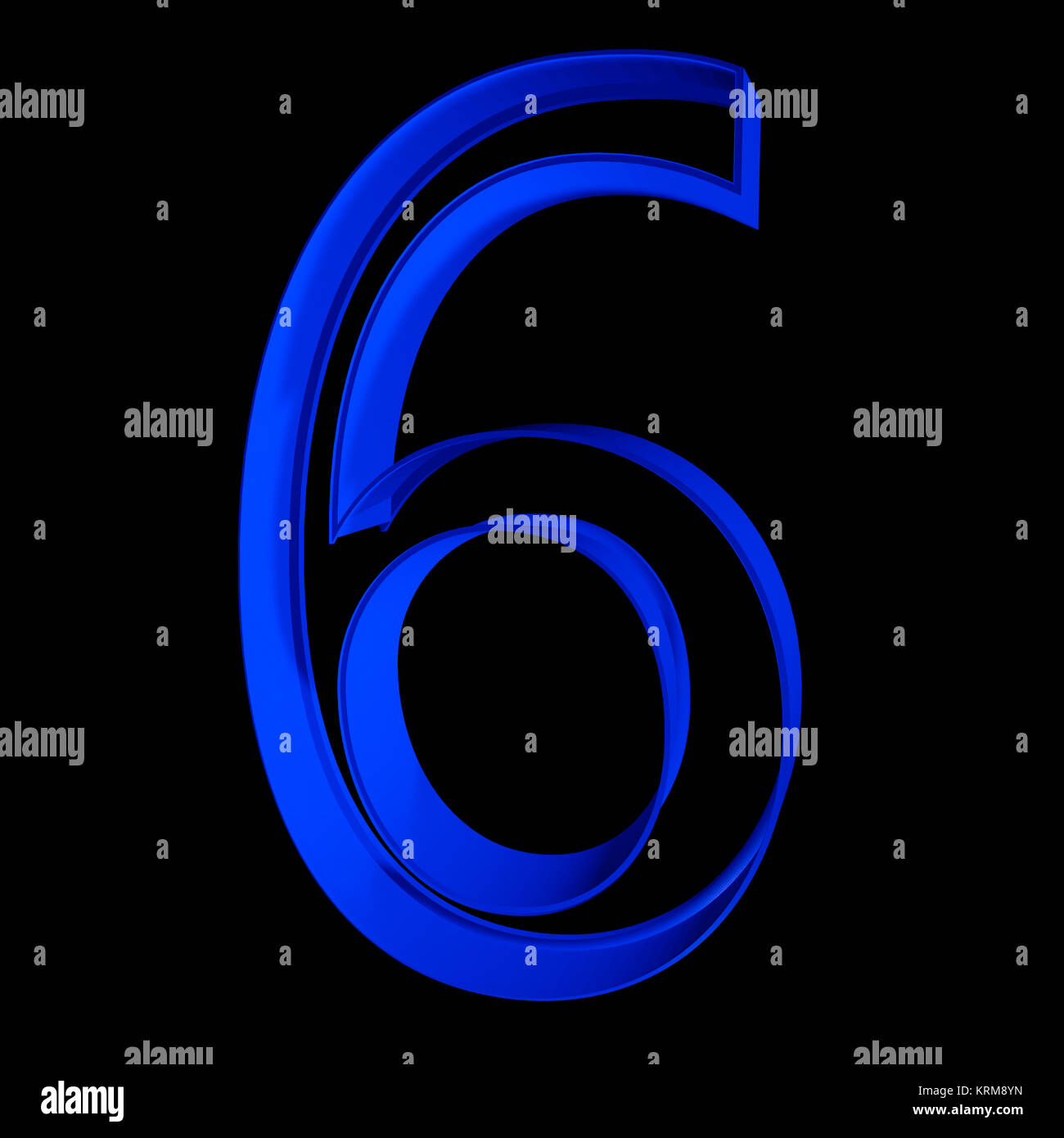 Alphabet Letter 6 Stock Photo - Alamy