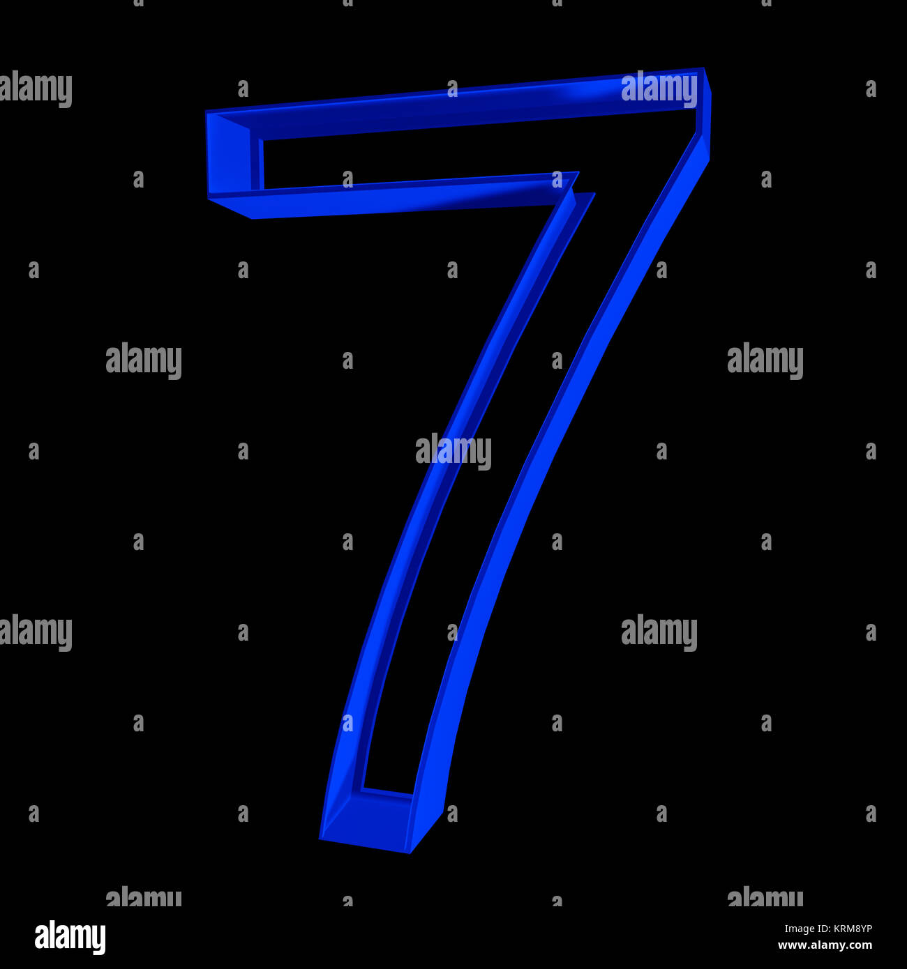 Alphabet Letter 7 Stock Photo - Alamy