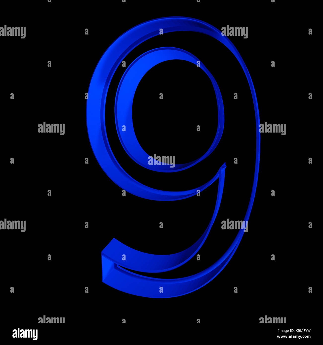 Alphabet Letter 9 Stock Photo - Alamy