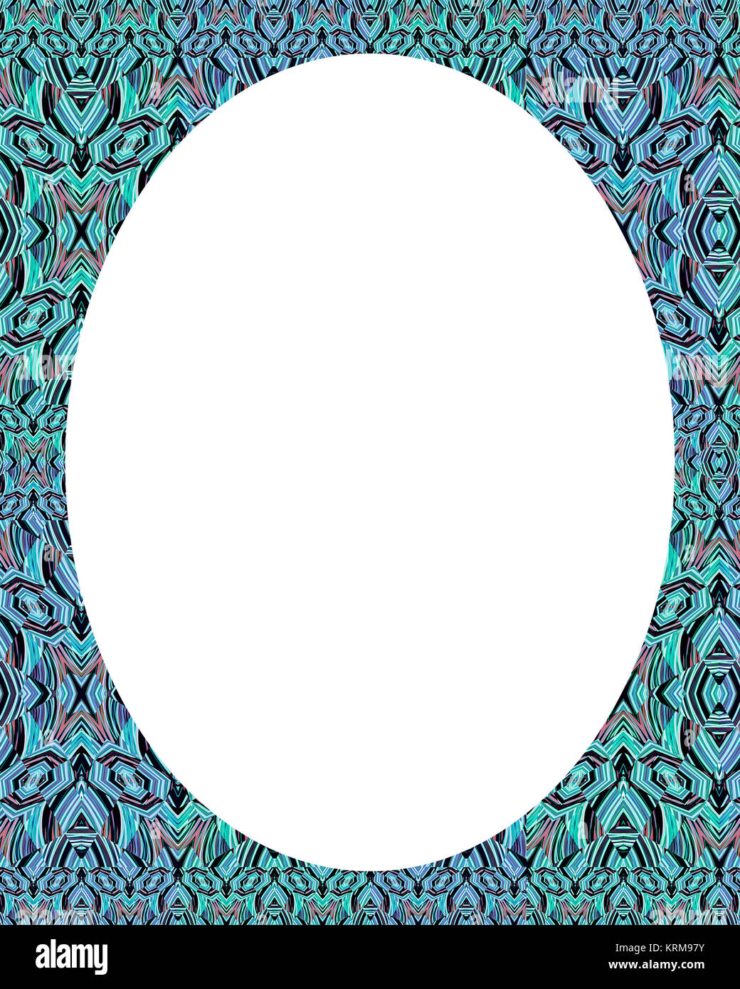 Circle Frame Background with Decorated Borders Stock Photo - Alamy