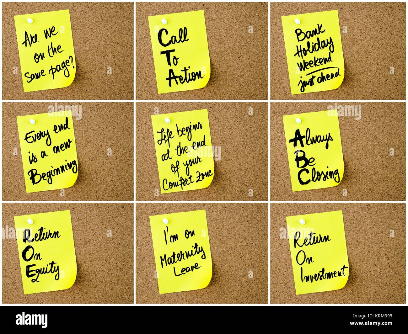 Collage of Business Acronyms written on paper note Stock Photo - Alamy