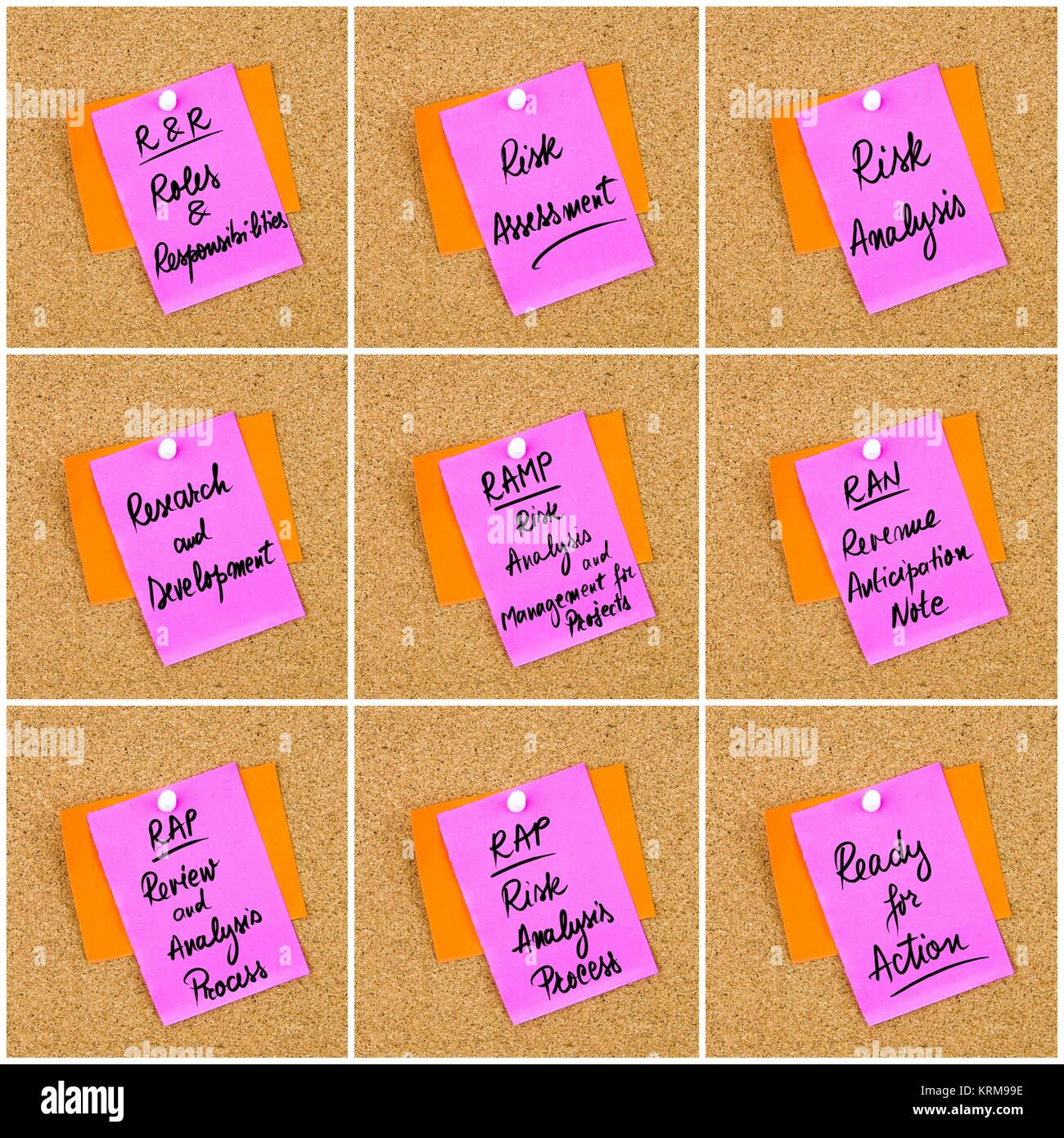 Collage of Business Acronyms written on paper note Stock Photo - Alamy