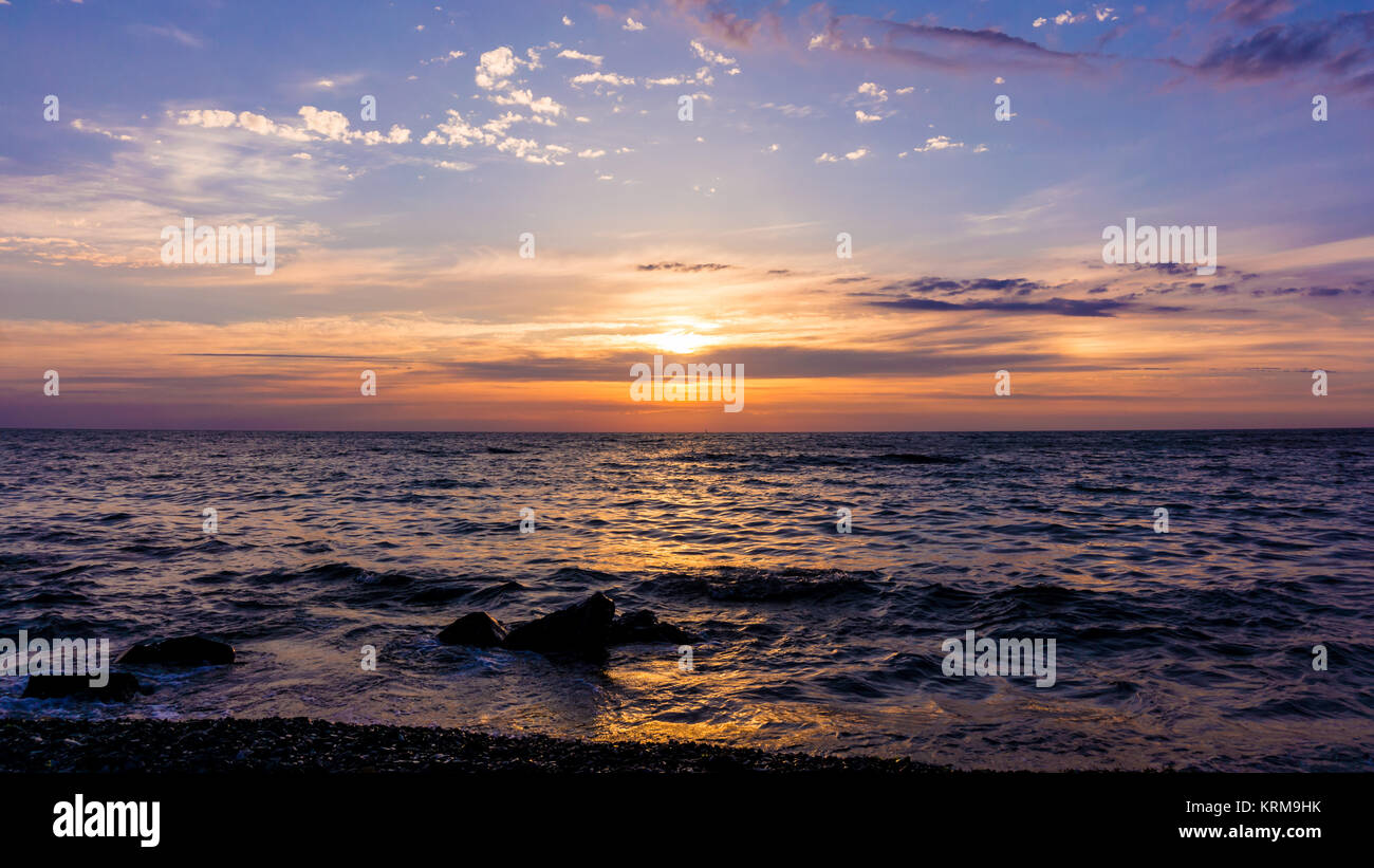 Amazing summer sunset. Beautiful sunset landscape Stock Photo - Alamy